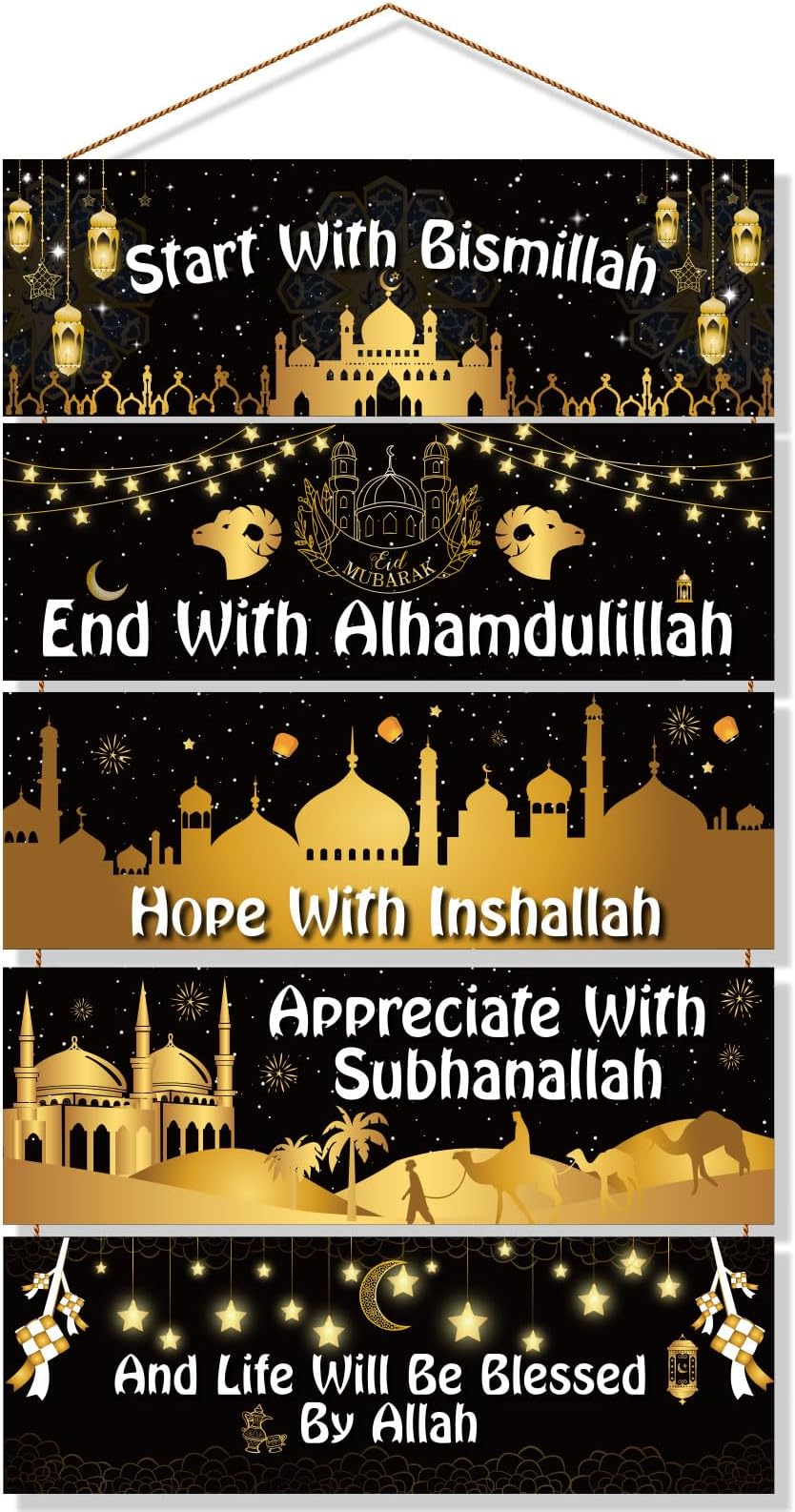 Amazon.com : Islamic Wall Art, Allah Decor, Muslim Decorations For Home ...