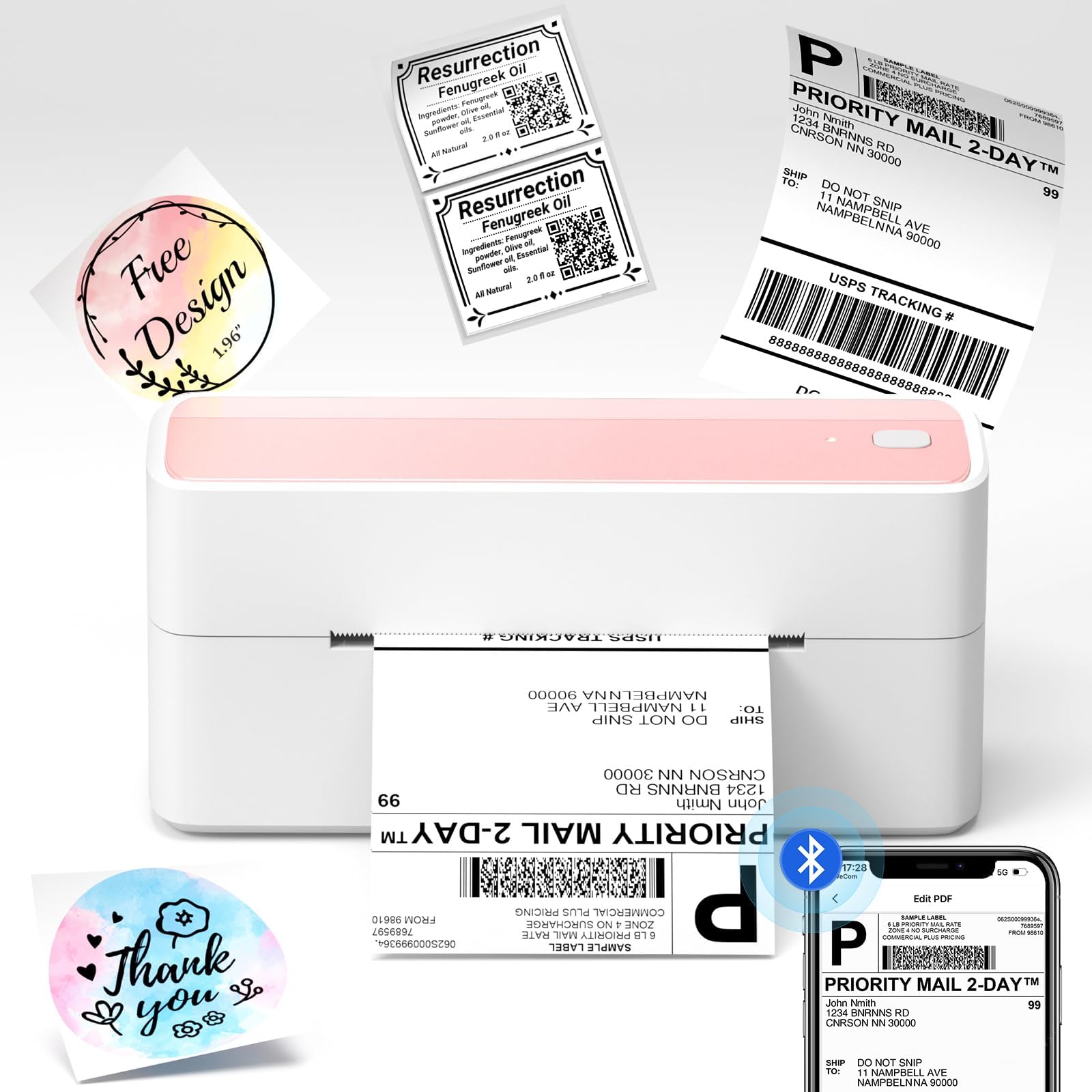 ZEBRA 4-Inch Thermal Label Printer - Wireless Label Maker for Postage ...