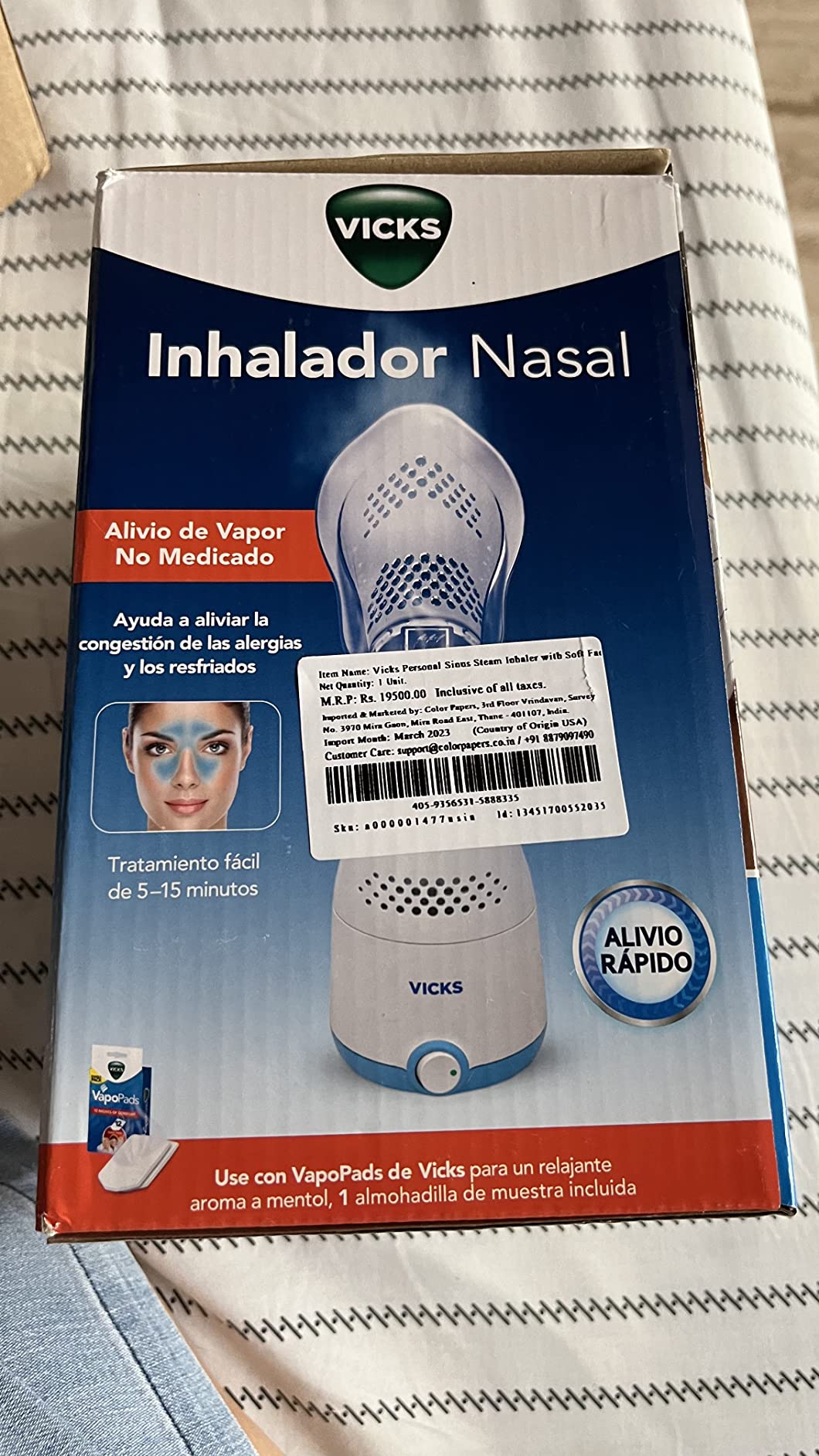 Vicks Personal Sinus Steam Inhaler with Soft Face Mask – Face ...