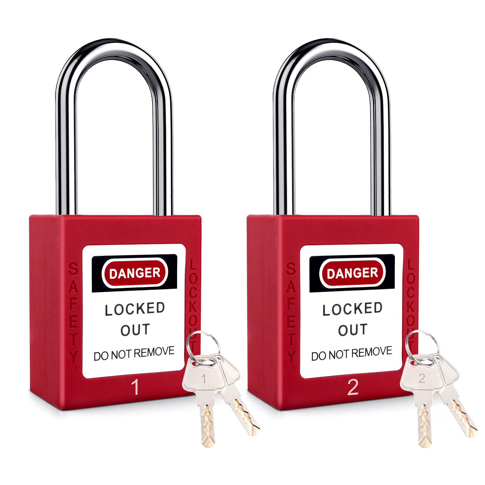 Anskyloe Lockout Tagout Locks-2 Red Safety Padlock Loto Locks-Lockout ...