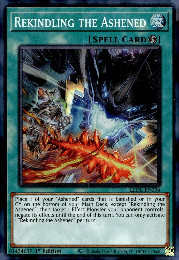 Amazon.com: YU-GI-OH! Rekindling The Ashened - LEDE-EN094 - Super Rare ...