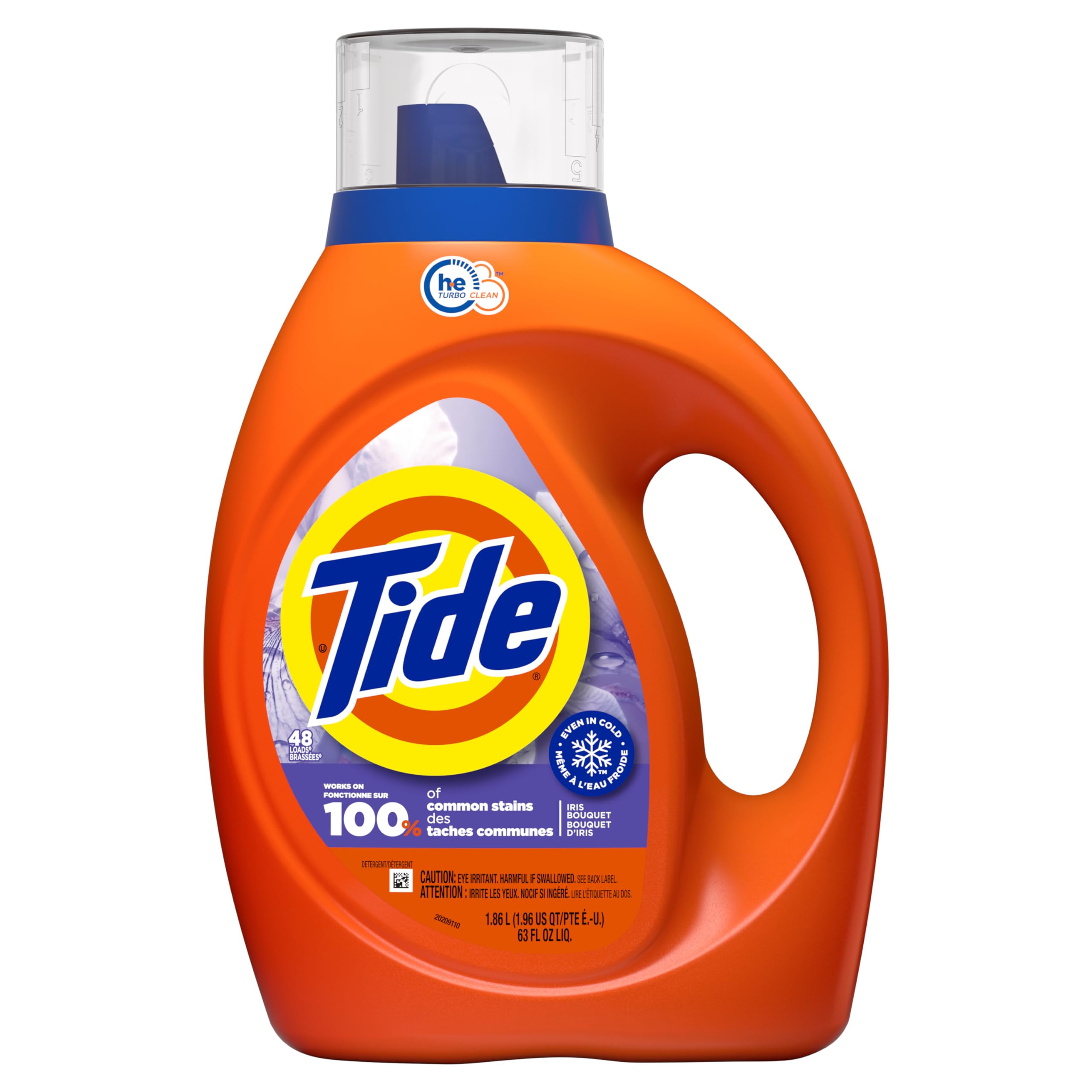 Tide Liquid Laundry Detergent, Iris Bouquet Scent, HE Compatible, Cold ...