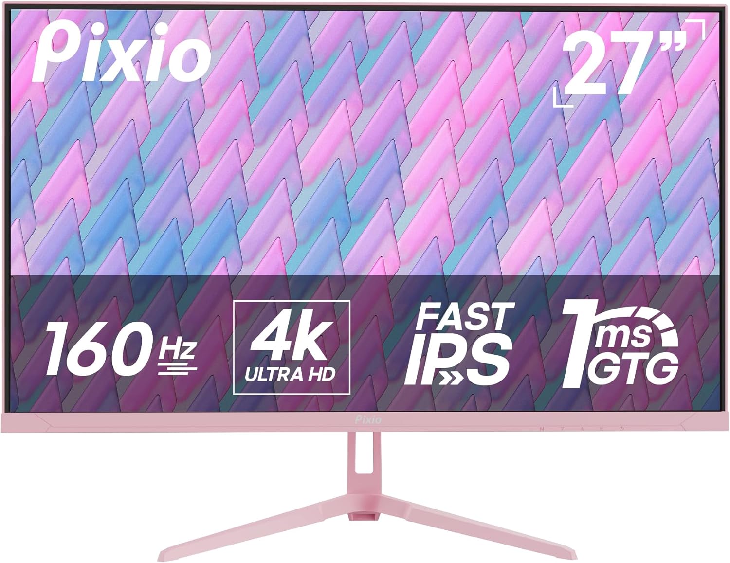 Amazon.com: Pixio PX27U Wave Pink 27 inch 160Hz Refresh Rate 4K ...
