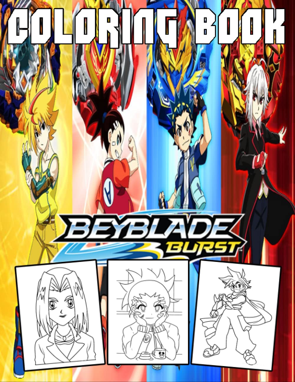 Buy Beyblade Burst Coloring Book: Over 50 coloring Pages For Unleashing ...