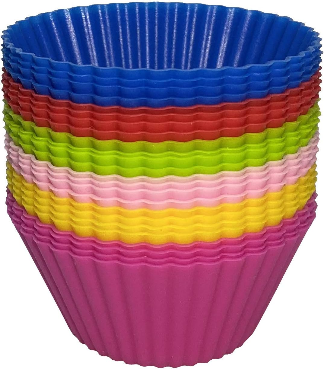 Amazon.com: Reusable Silicone Cupcake Baking Cups,Weagood Non-stick ...
