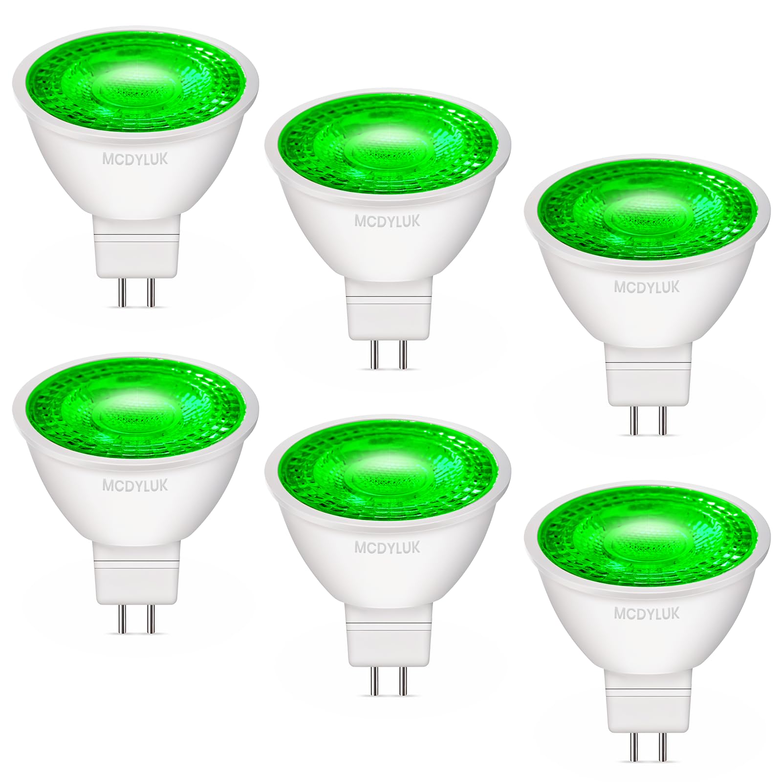 LED MR16 Green Light Bulb 4W, 20W 35W 50W Halogen Equivalent, 12V Low ...