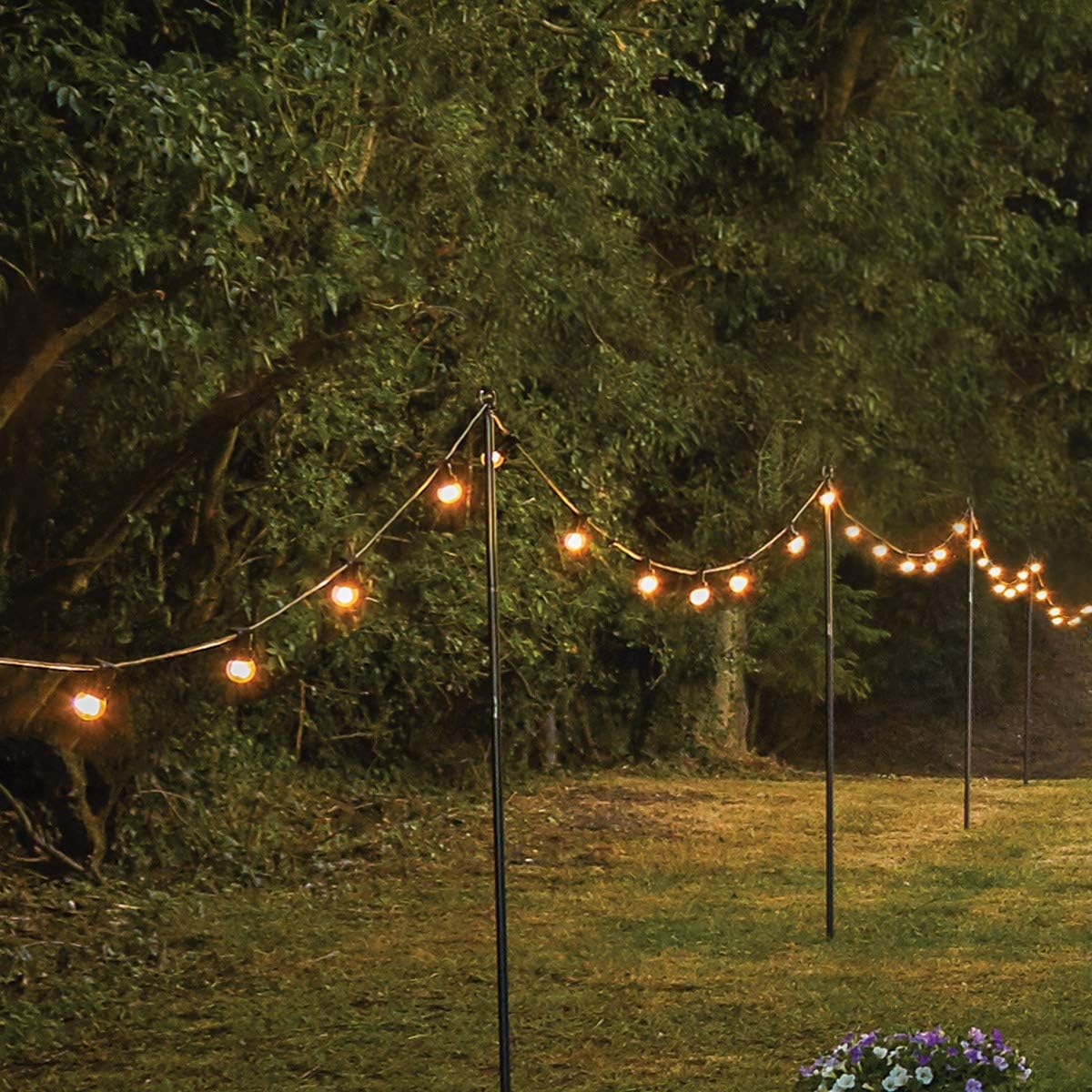 Festive Lights - 1.5m or 2.4m Festoon Poles for Hanging Decorative ...
