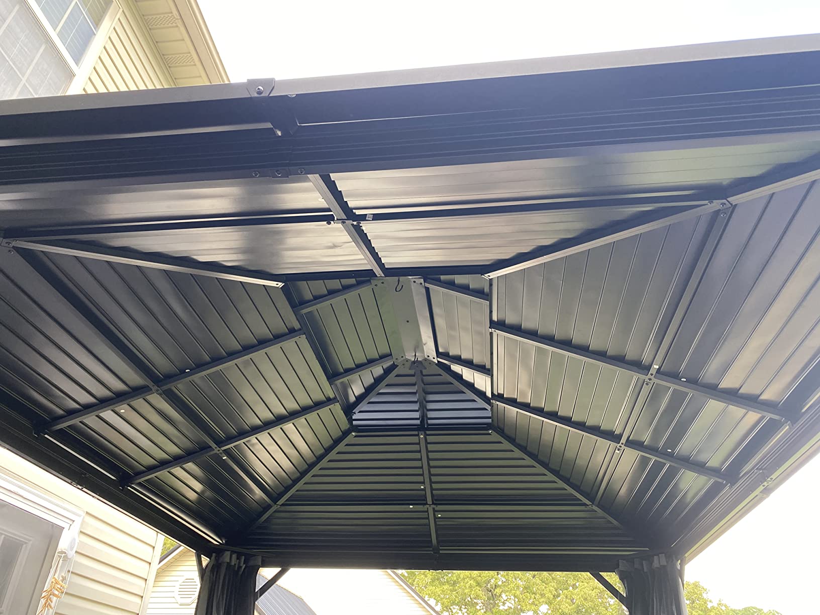 $61/mo - Finance Aoxun 12FT×10FT Hardtop Aluminum Gazebo, Outdoor Metal ...