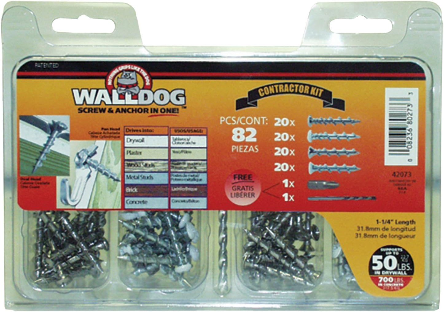 Amazon.com: The Hillman Group 42073 WallDog Contractor Kit : Industrial ...