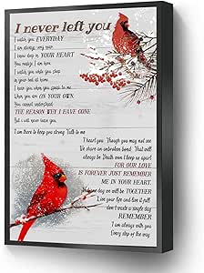 Amazon.com: I Never Left You Poem Canvas Print Sympathy Memorial Gift ...