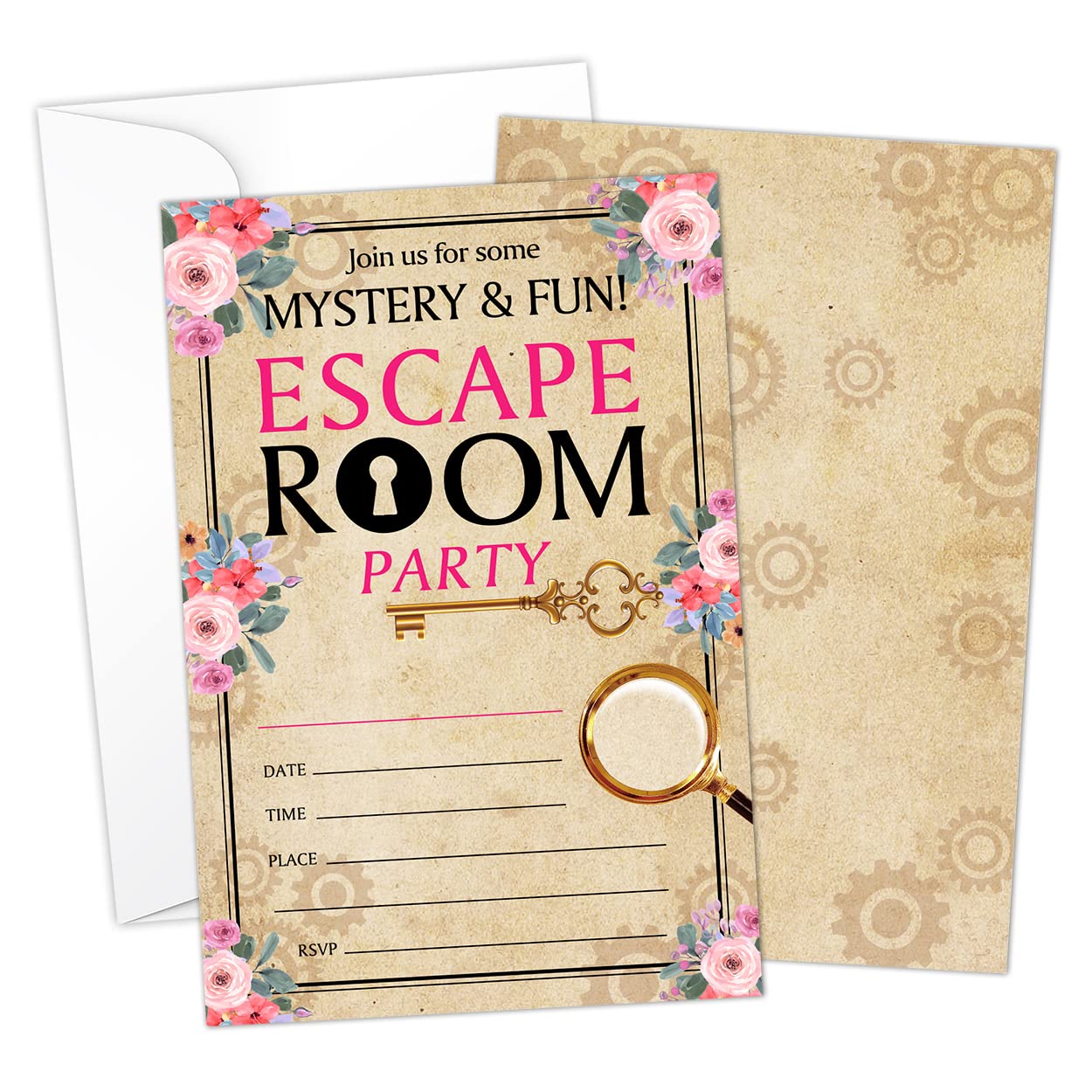 Amazon.com : HOUSPEAK Mystery Game Birthday Invitation Filler Cards ...