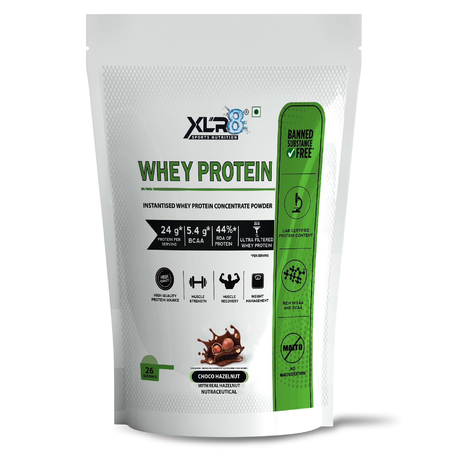 XLR8 Whey Protein, Protein Powder with 24 g Protein Content & 5.4 g ...