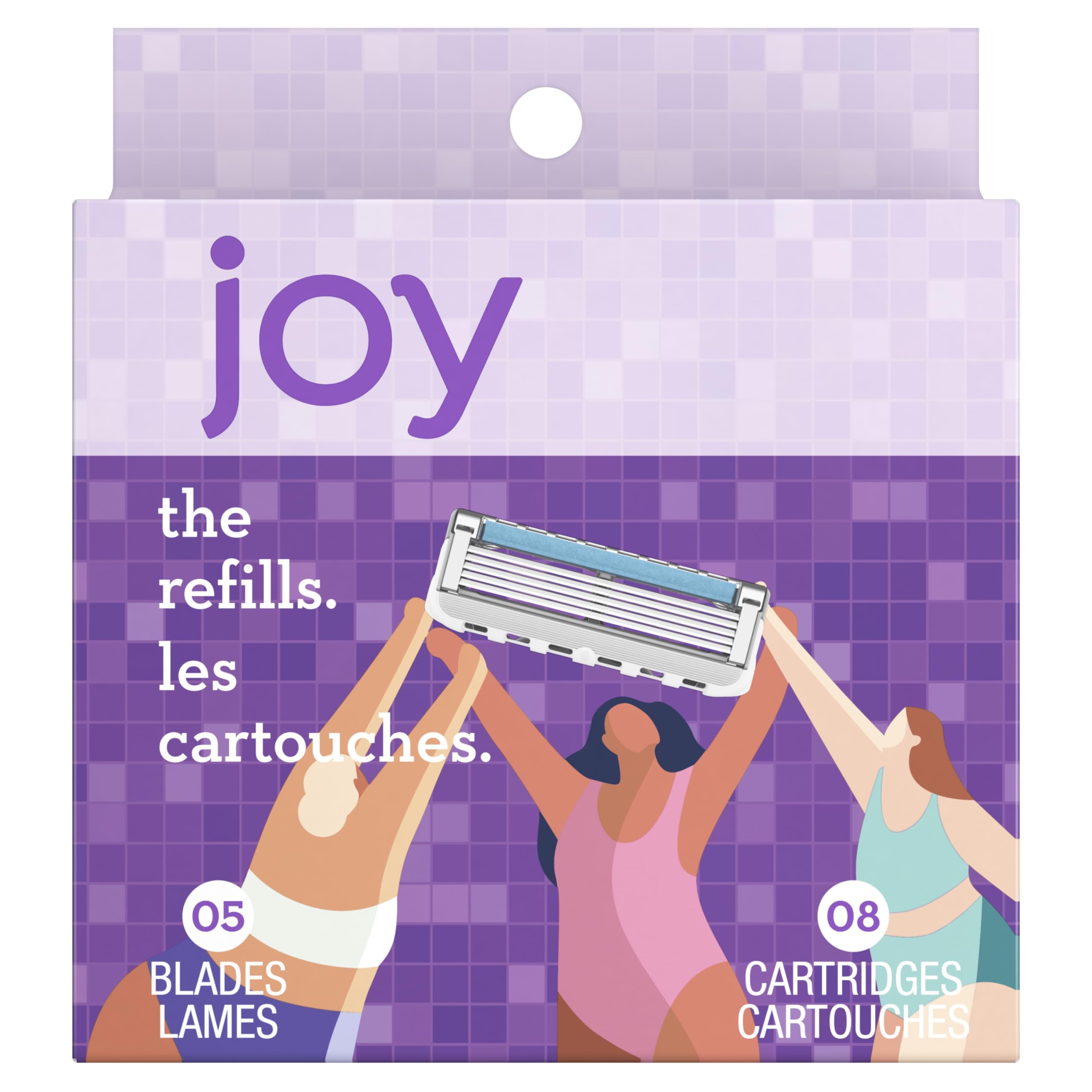 Joy Five-Bladed Women’s Razor Refills, 8 Counts : Amazon.ca: Beauty ...