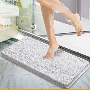 Amazon.com: CRETUAO Bath Mats for Bathroom, 24"×40" Extra Soft White ...