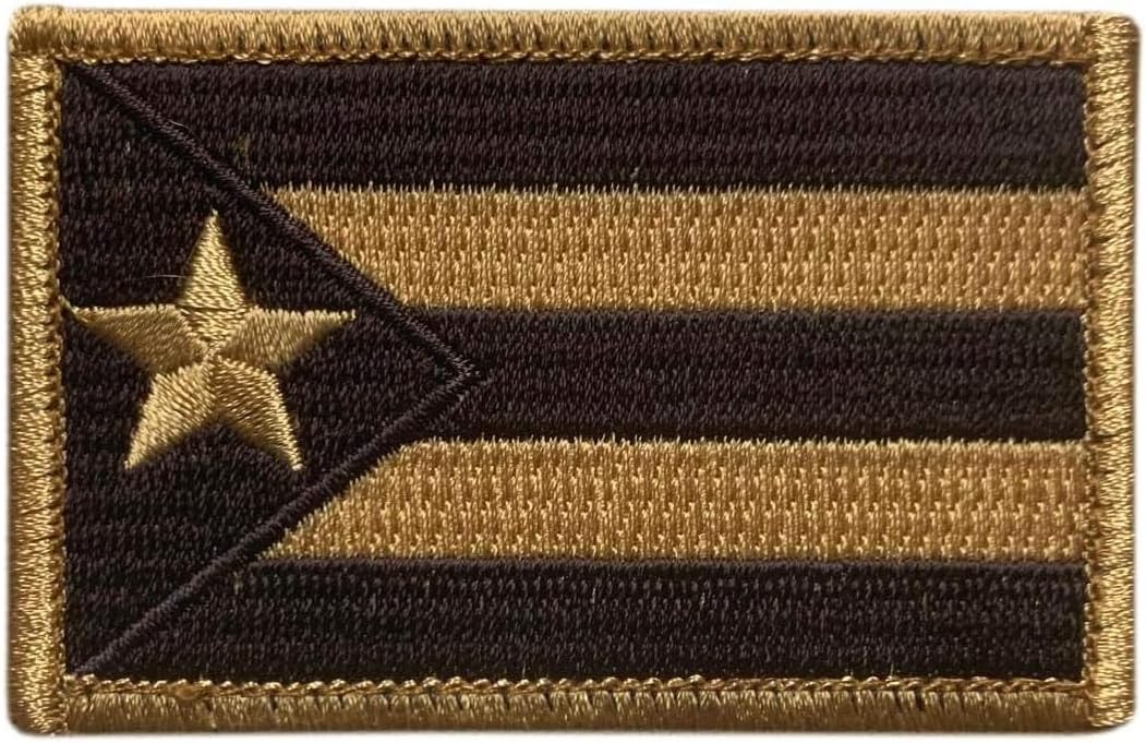Amazon.com: Tan Puerto Rico 2PC State Flag Hook Fastener Patch 3x2 Inch ...
