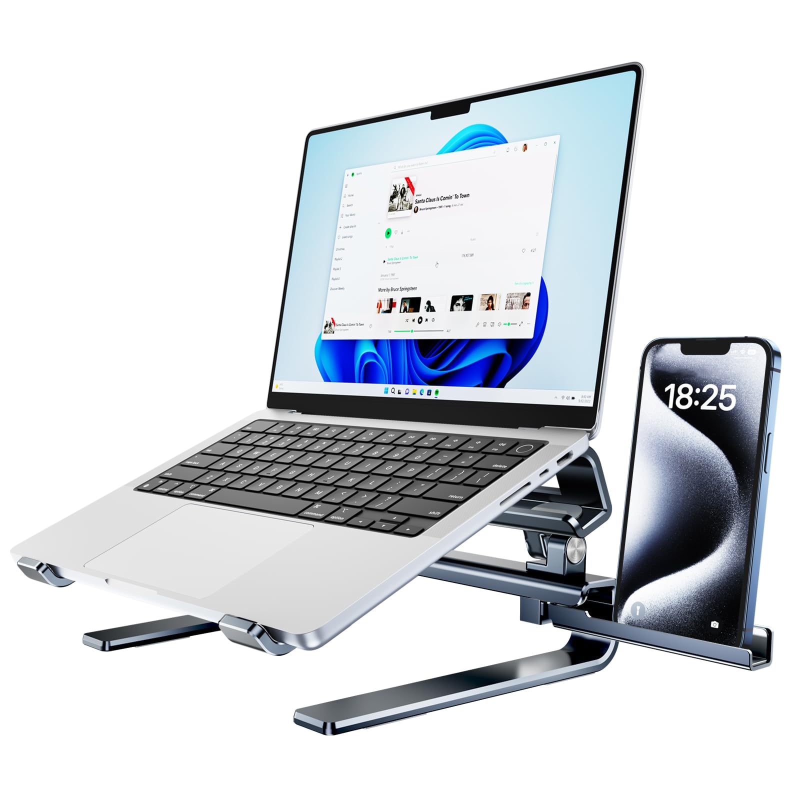 Amazon.com: OATSBASF Adjustable Laptop Stand for Desktop, Foldable ...