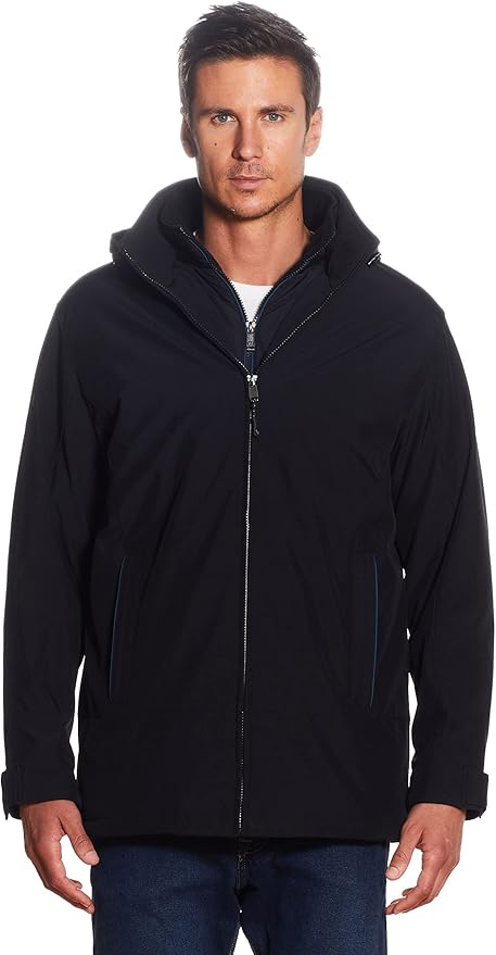 Weatherproof Ultra Tech Men's Jacket, Winter Rain Coat with Fleece Bib ...