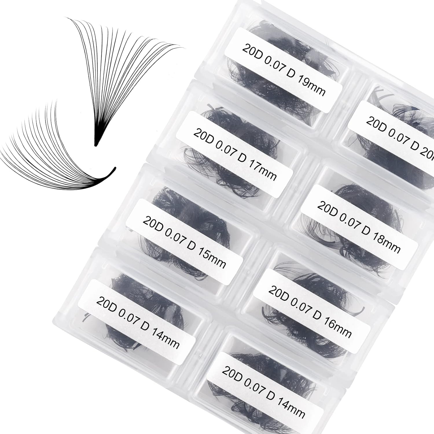 Amazon.com: FADLASH Premade Fans Eyelash Extensions 600pcs 14D 20D 25D ...