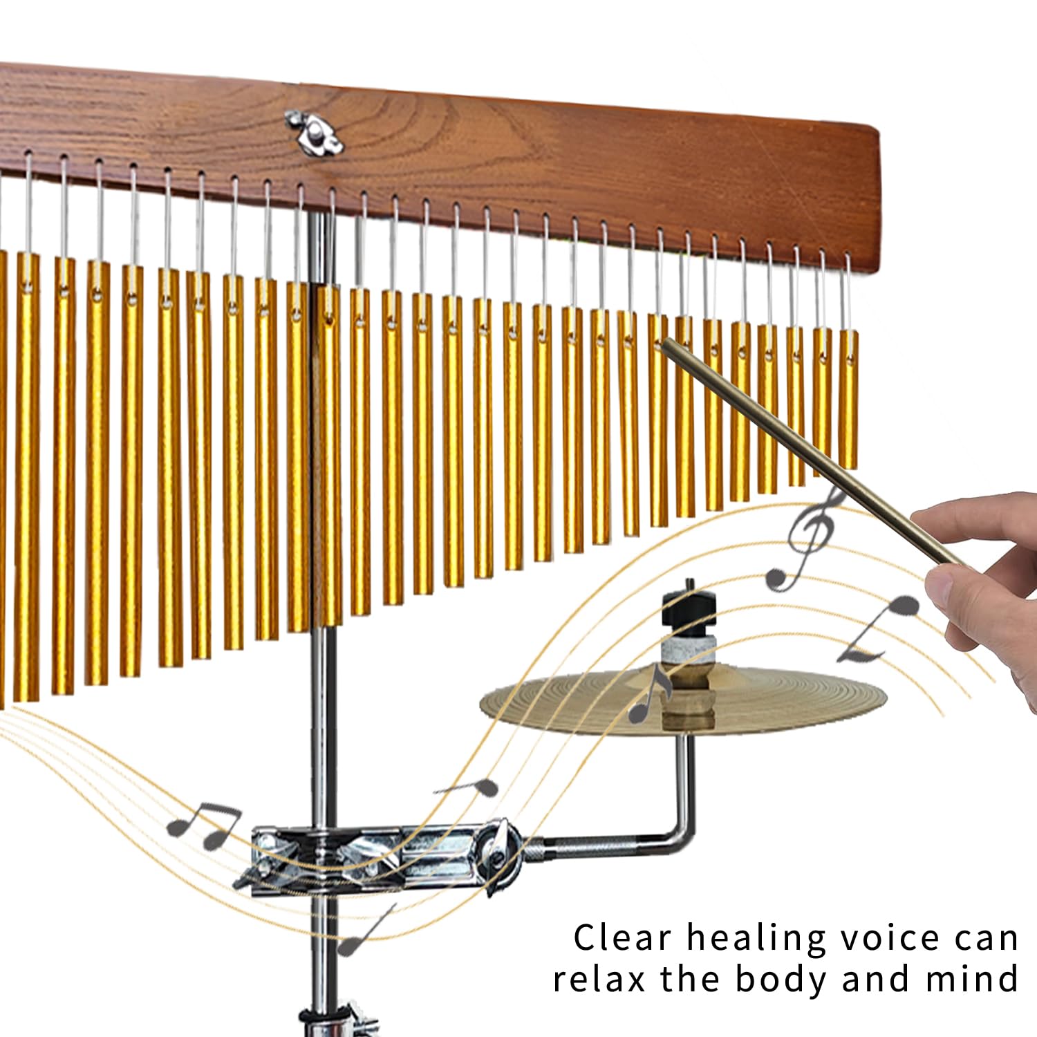 Snapklik.com : Adjustable Height Wind Chime Single-row Percussion Chime ...
