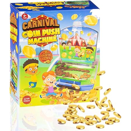 Invero Classic Mini Coin Pusher Arcade Machine Game - Novelty, Penny ...
