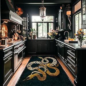 Amazon.com: UUYDFH Long Green Snake Runner Rugs for Kitchen Bedroom ...