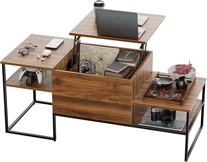 Amazon.com: Amada Lift Top Coffee Table, Rectangle Coffee Table with ...