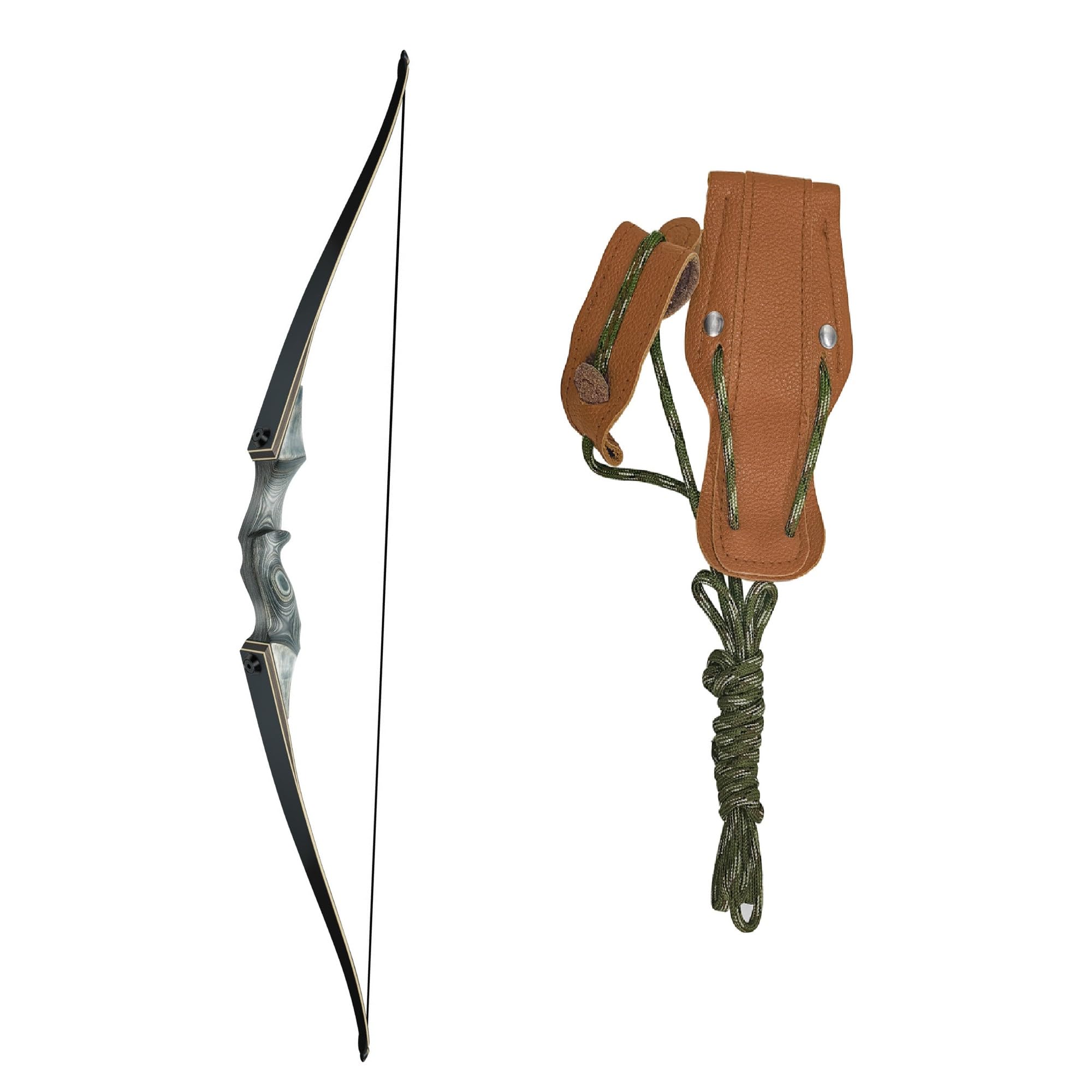 Amazon.com : Black Hunter Takedown Longbow with Stringer Tool, GLURAK ...