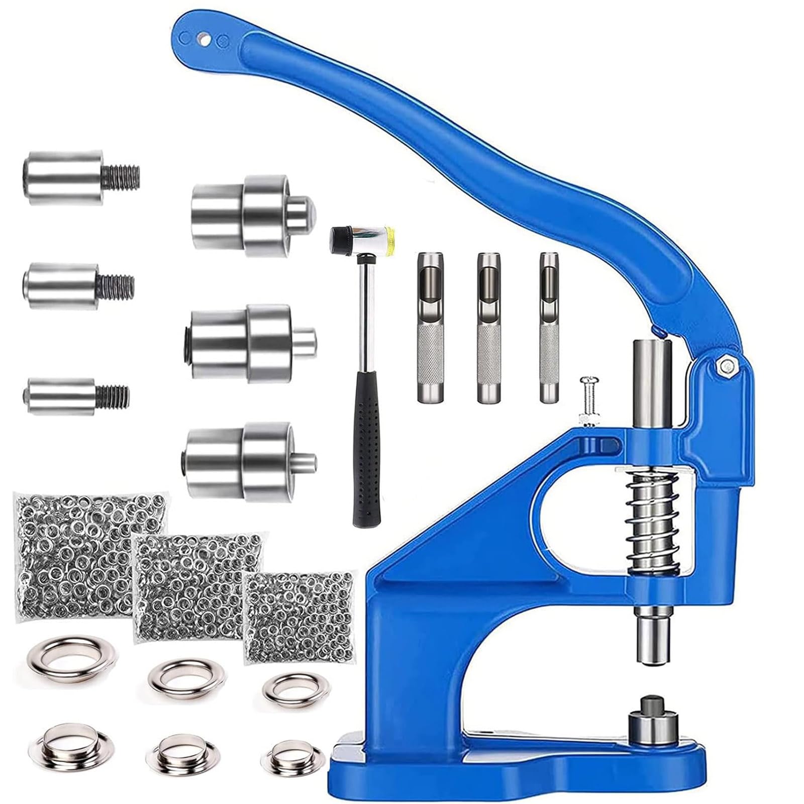 Hand Press Grommet Machine Heavy Duty Eyelet Pliers Kit Leather ...