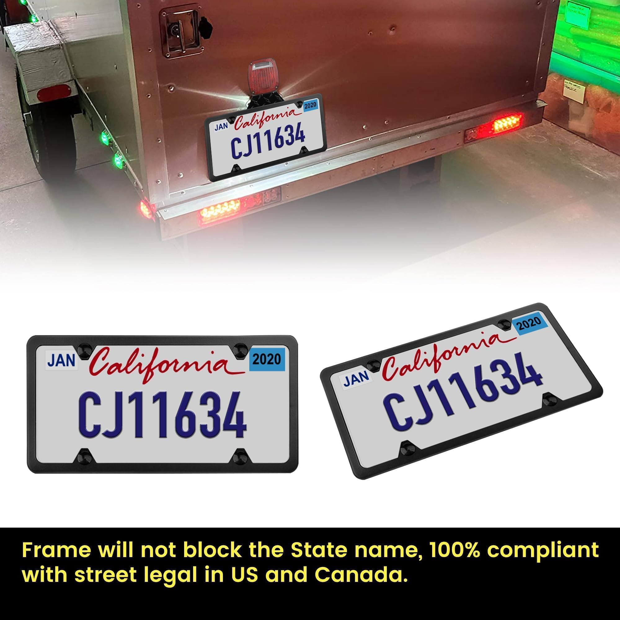 Snapklik.com : Oyviny Trailer License Plate Bracket Holder Frame Kit ...
