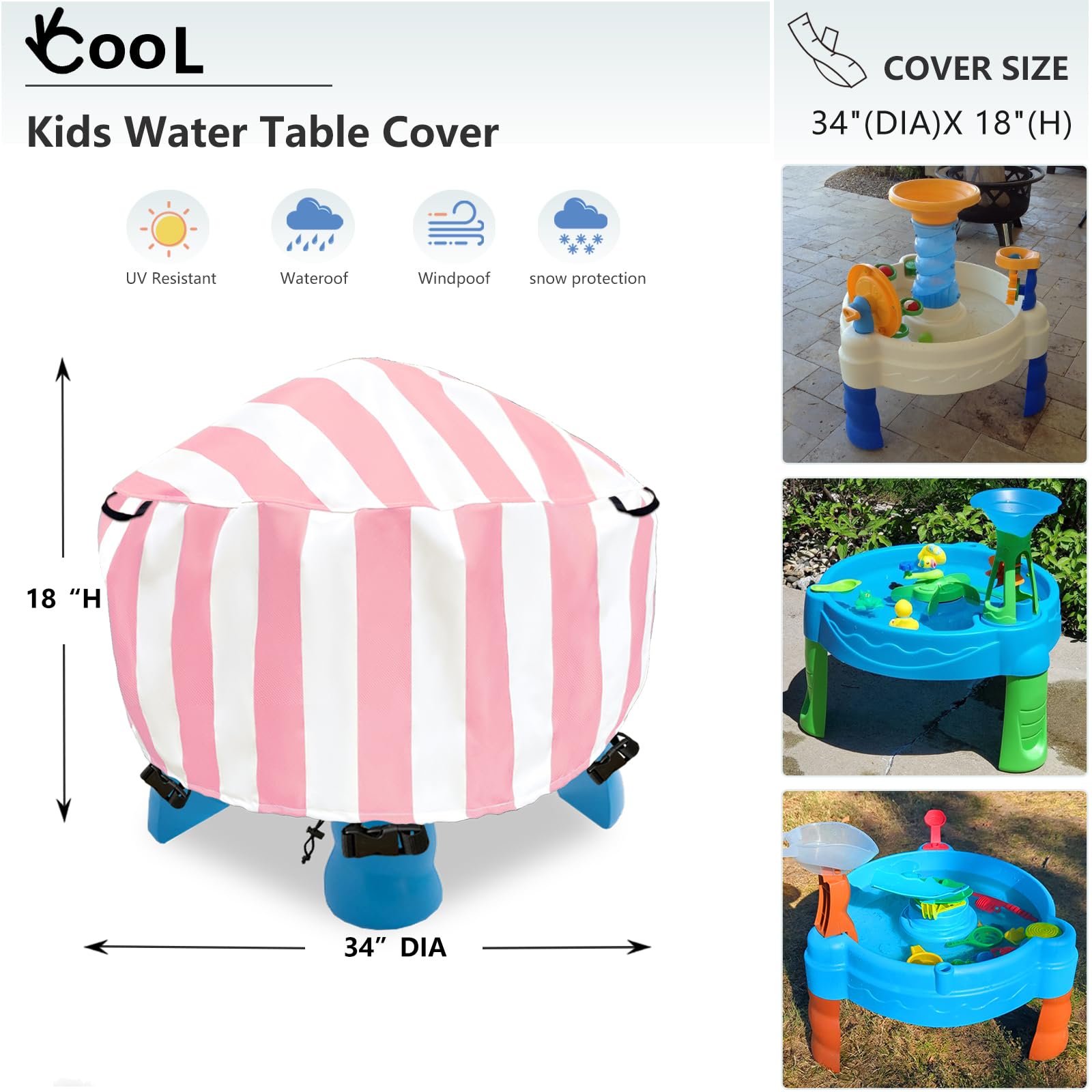 Snapklik.com : Okcool Kids Water Table Cover For Little Tikes Spiralin Seas Waterpark Play Table ...