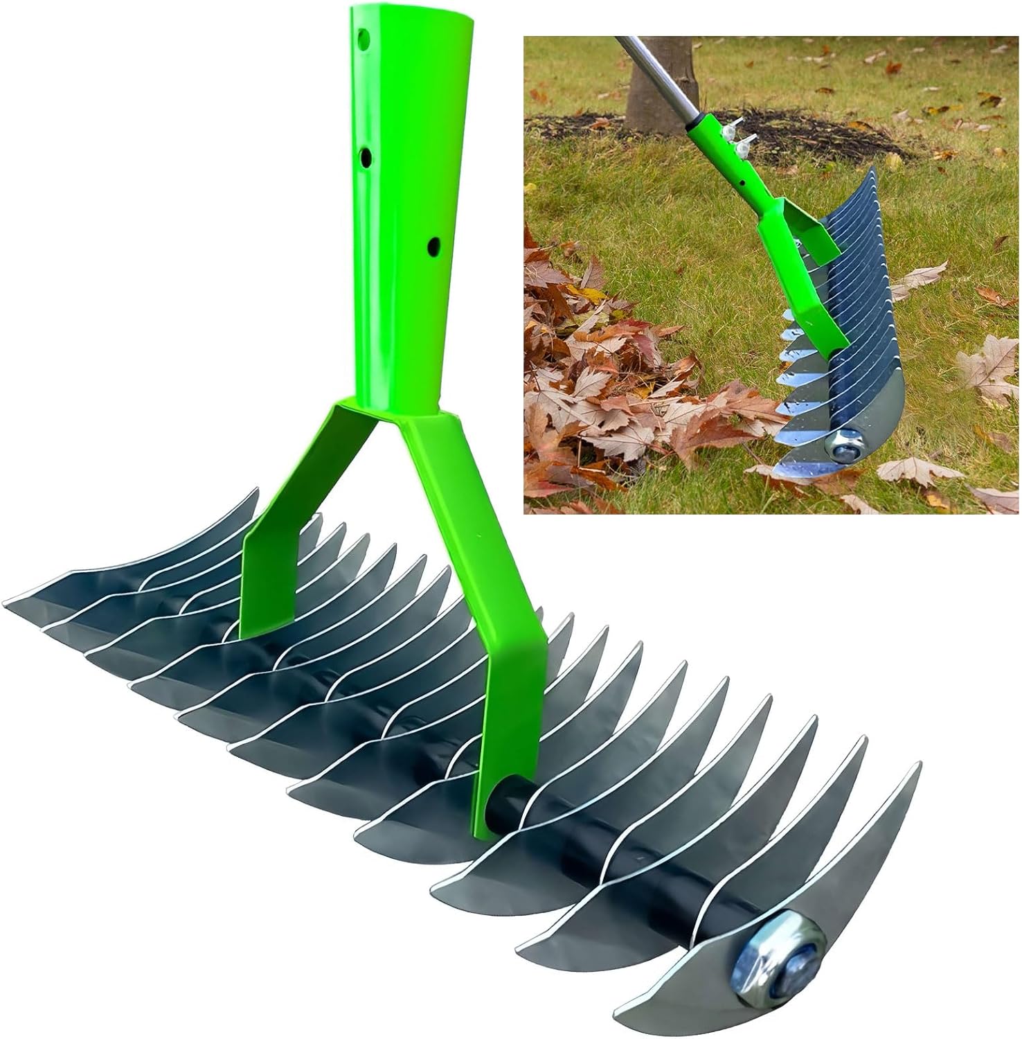aquota Lawn Thatching Rake Moss Removal Tool - Garden Rake Head with ...