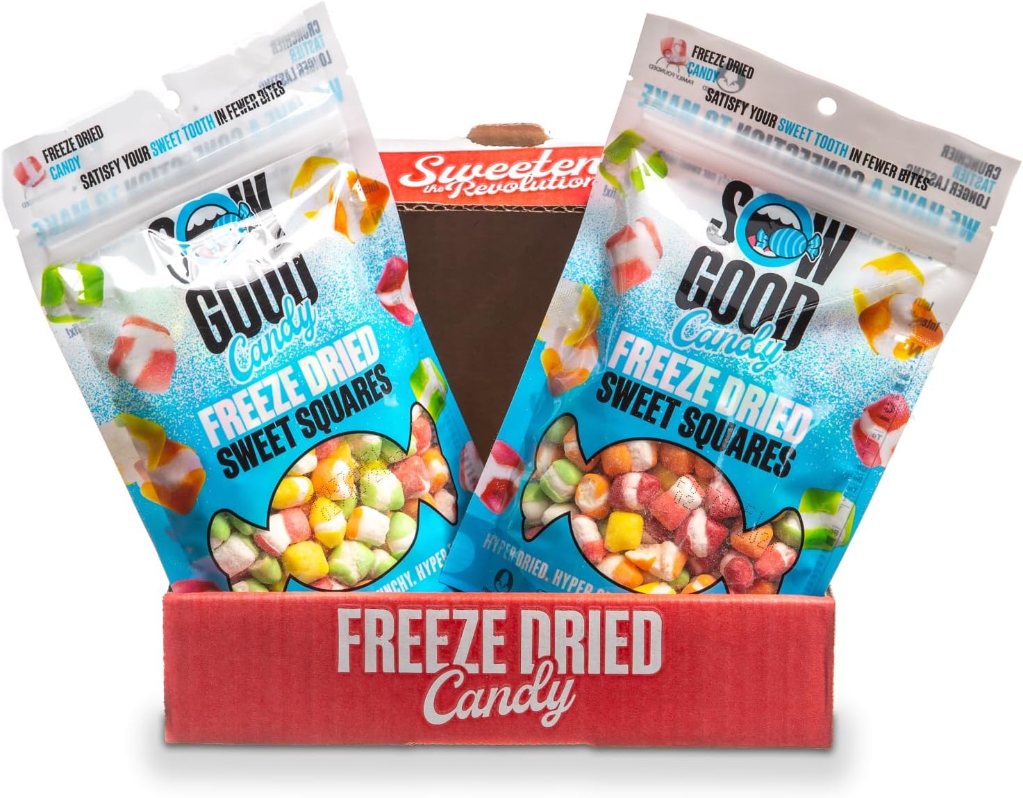 Amazon.com : Sow Good Freeze Dried Candy Sweet Squares 2 Pack ...