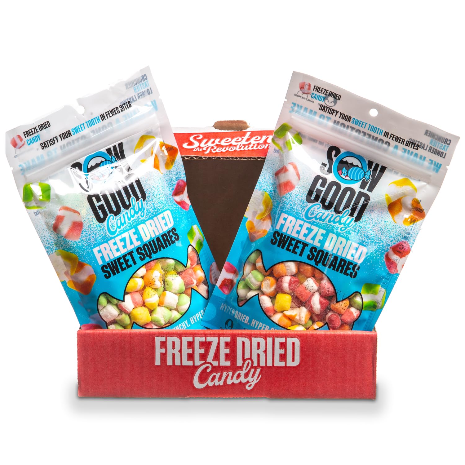 Amazon.com : Sow Good Freeze Dried Candy Sweet Squares 2 Pack ...