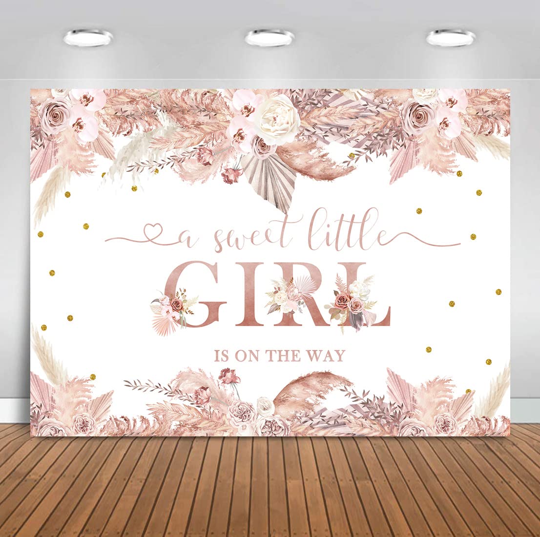 Baby Shower Background Girl