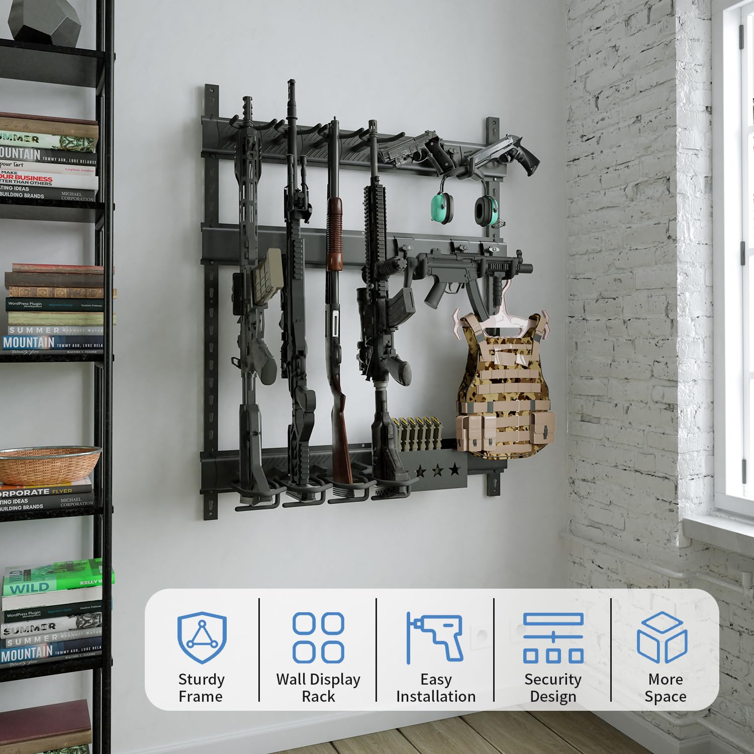Wall Mounted Gun Cabinet Plans OneTigris Gun Rack Wall Mount,Indoor