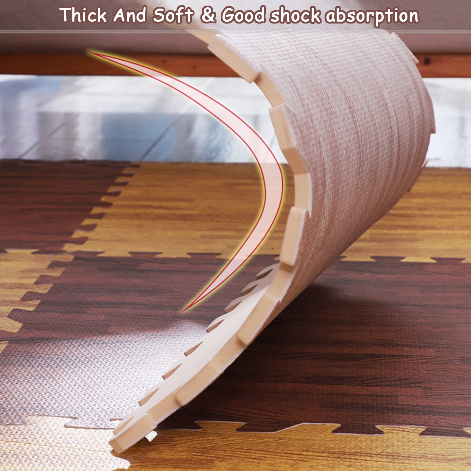Interlocking Floor Tiles Wood Effect