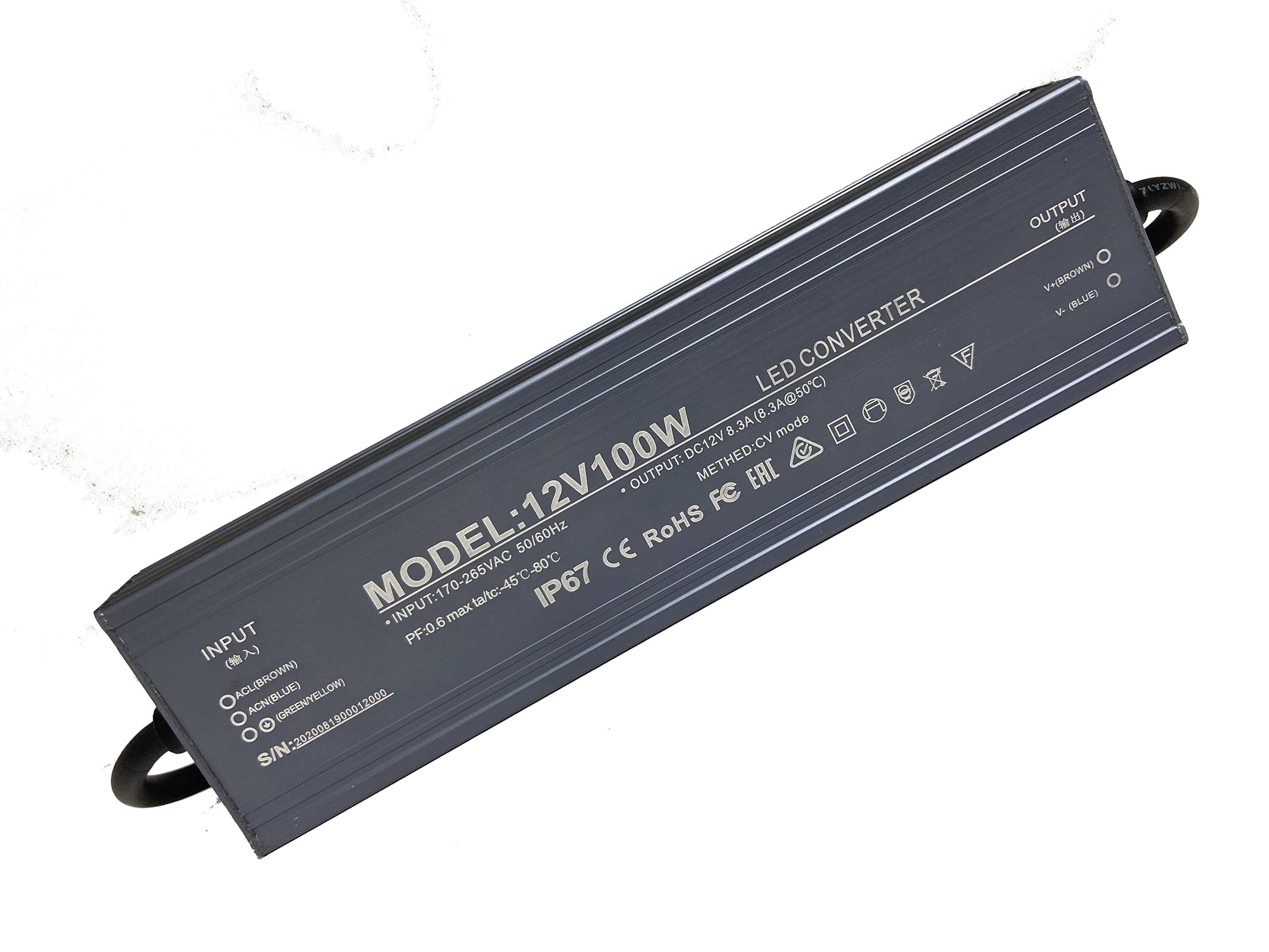 Snapklik.com : Waterproof LED Driver 100 Watts - 110V-260V AC To 12V DC