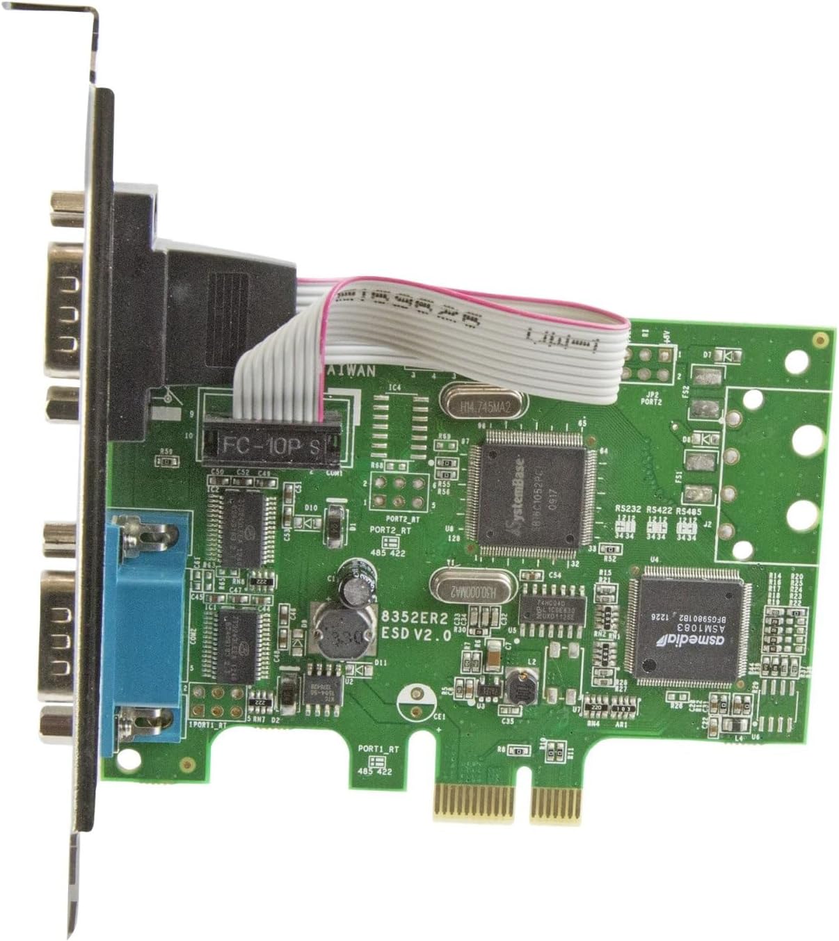 Amazon.com: StarTech.com 2-Port PCI Express Serial Card with 16C1050 ...