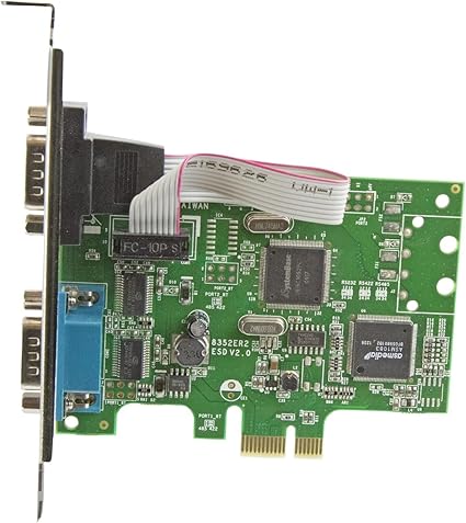 Amazon.com: StarTech.com 2-Port PCI Express Serial Card with 16C1050 ...