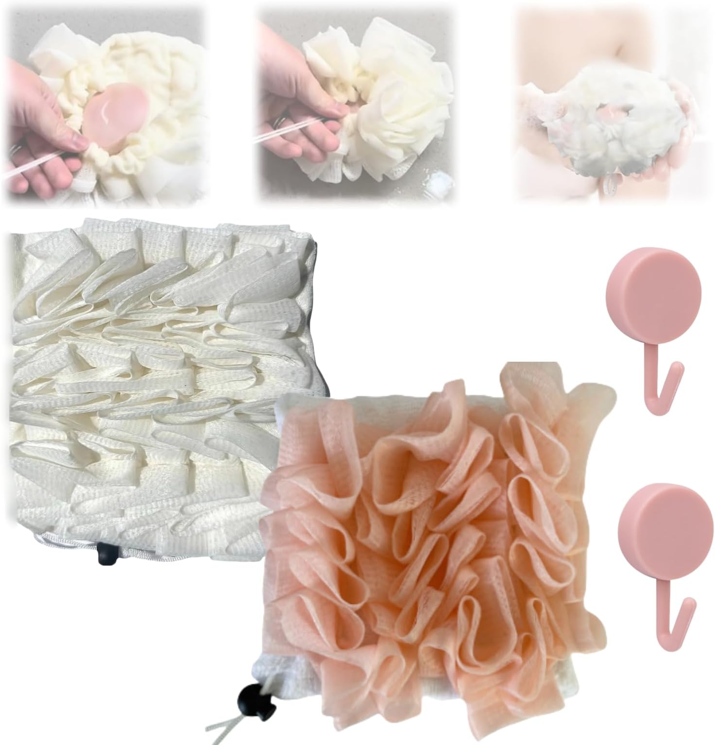 Amazon.com: The Leeffa Loofah Washcloth,The Leeffa Soft Loofah and ...