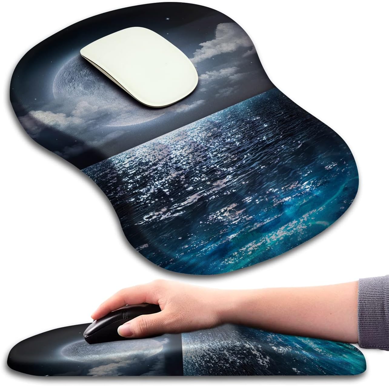 Amazon.com: DUADELI Ergonomic Mouse Pads Wrist Support with Massage Dot ...