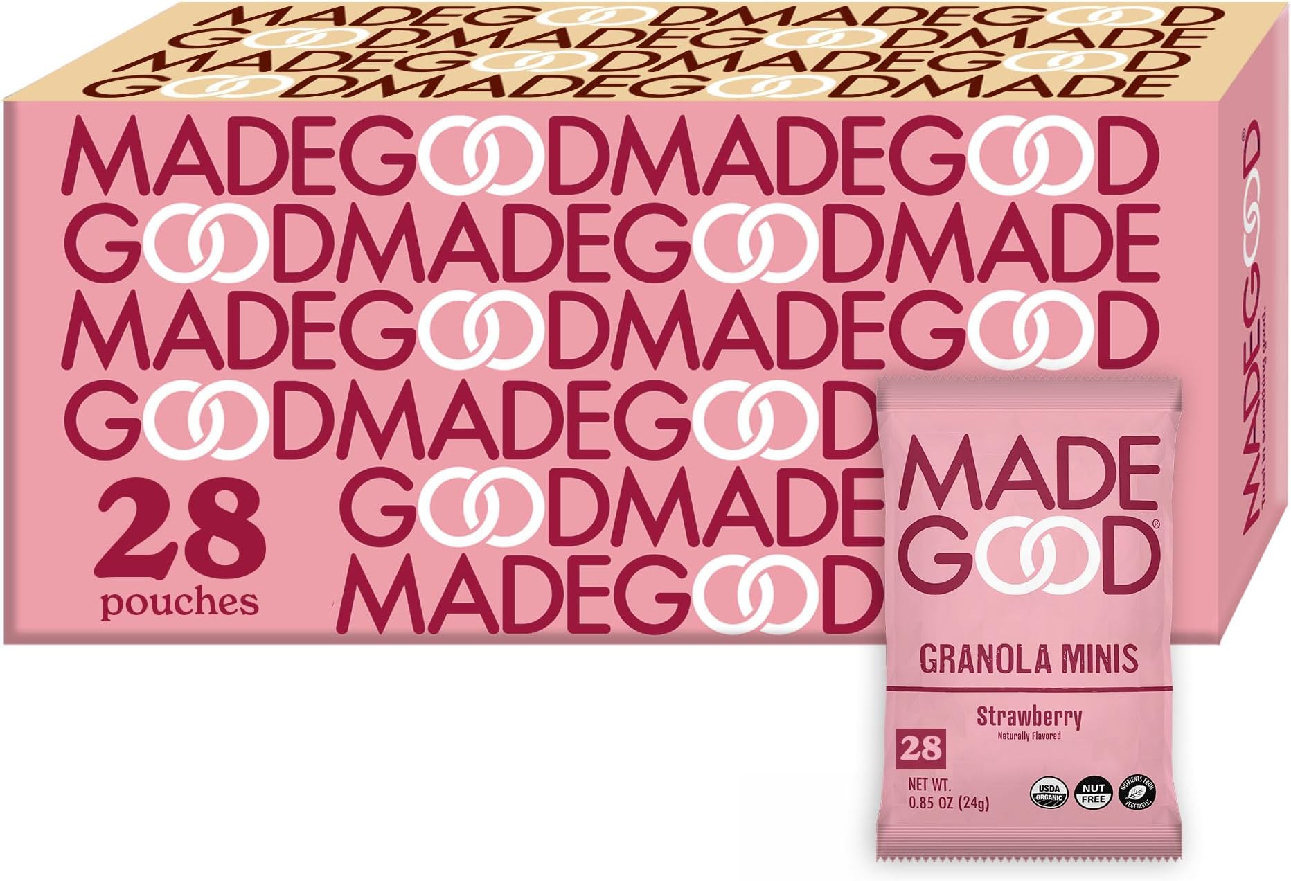 Amazon.com: MadeGood Organic Chocolate Chip Granola Minis, 5ct x 0.85oz ...