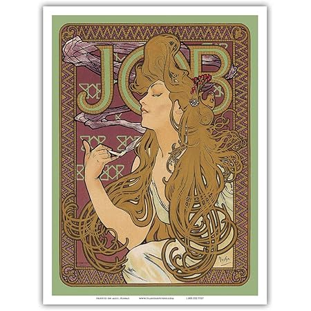 Amazon.com: Alphonse Mucha Job Cigarette Paper Alphonse Mucha Art ...