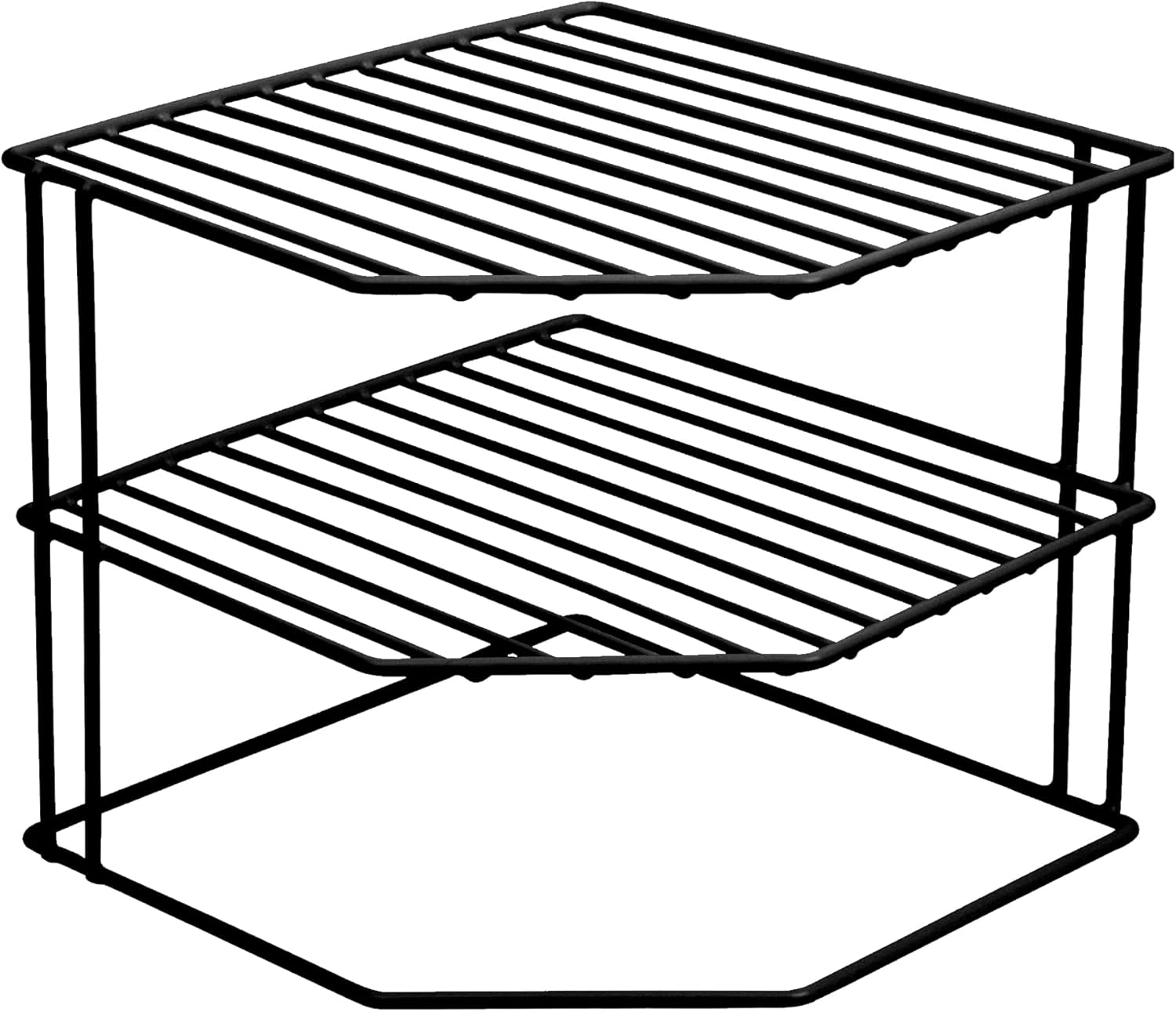 Amazon.com: Smart Design 3-Tier Kitchen Corner Shelf Rack - Steel Metal ...
