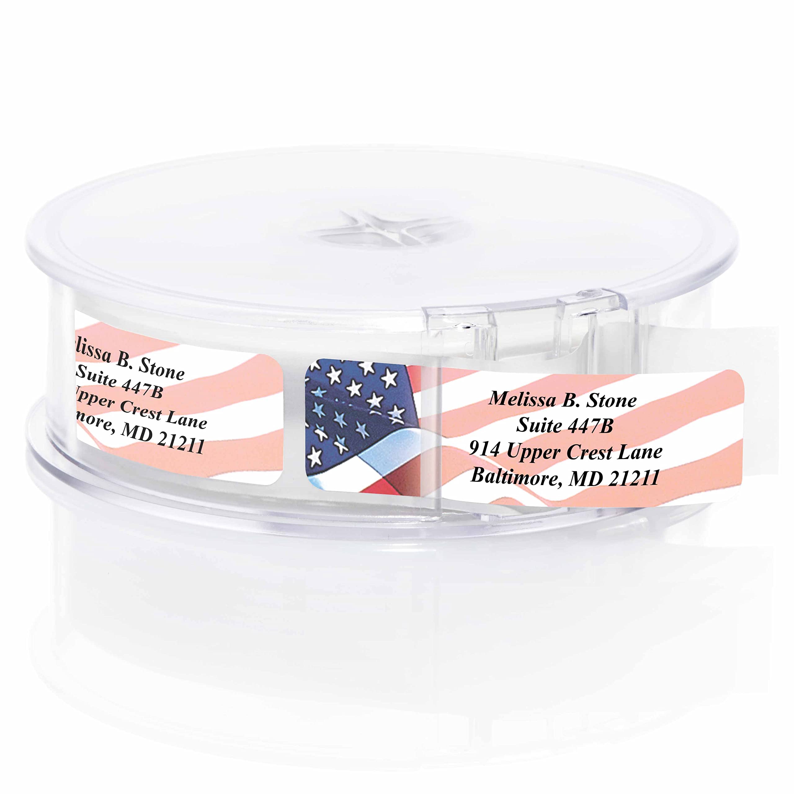 Amazon.com : Proudly American Flag Personalized Return Address Labels ...