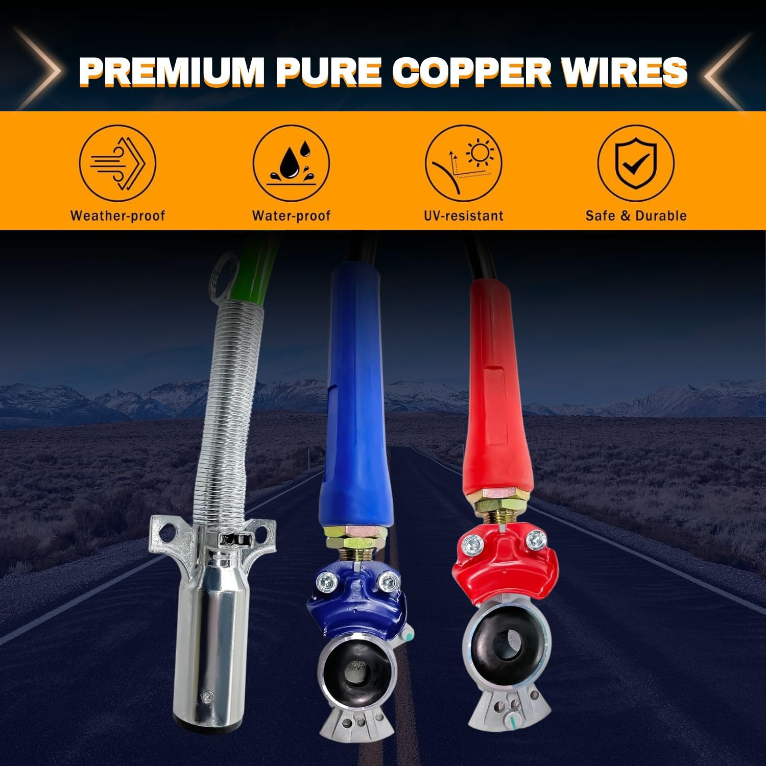 Snapklik.com : TORQUE 12ft 3 In 1 ABS & Power Air Line Hose Kit Airline ...