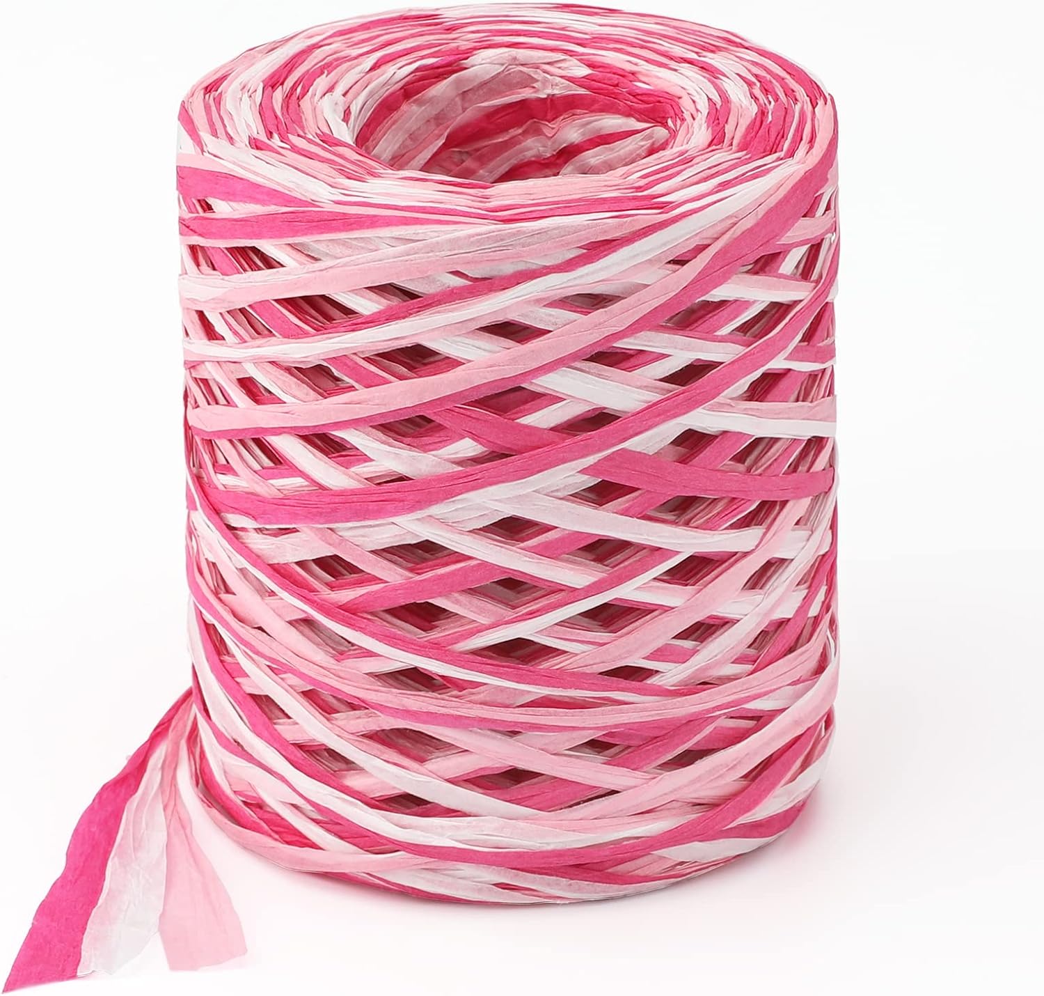 Amazon.com: KINGLAKE Valentine's Day Raffia Ribbon, 524 Feet Pink Paper ...