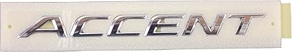 Amazon.com: Hyundai Genuine 86311-1R000 'Accent' Emblem, Regular ...