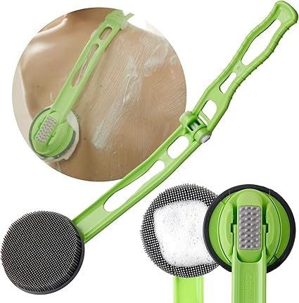 Amazon.com : DOWMI Silicone Body Scrubber - 19" Foldable Long Curved ...