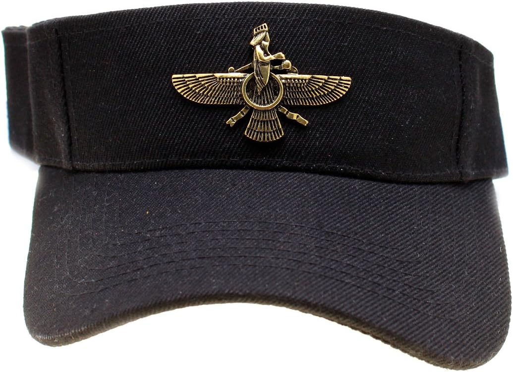 Persian Farvahar Faravahar Visor Hat Pahlavi Art Cap Black at Amazon ...